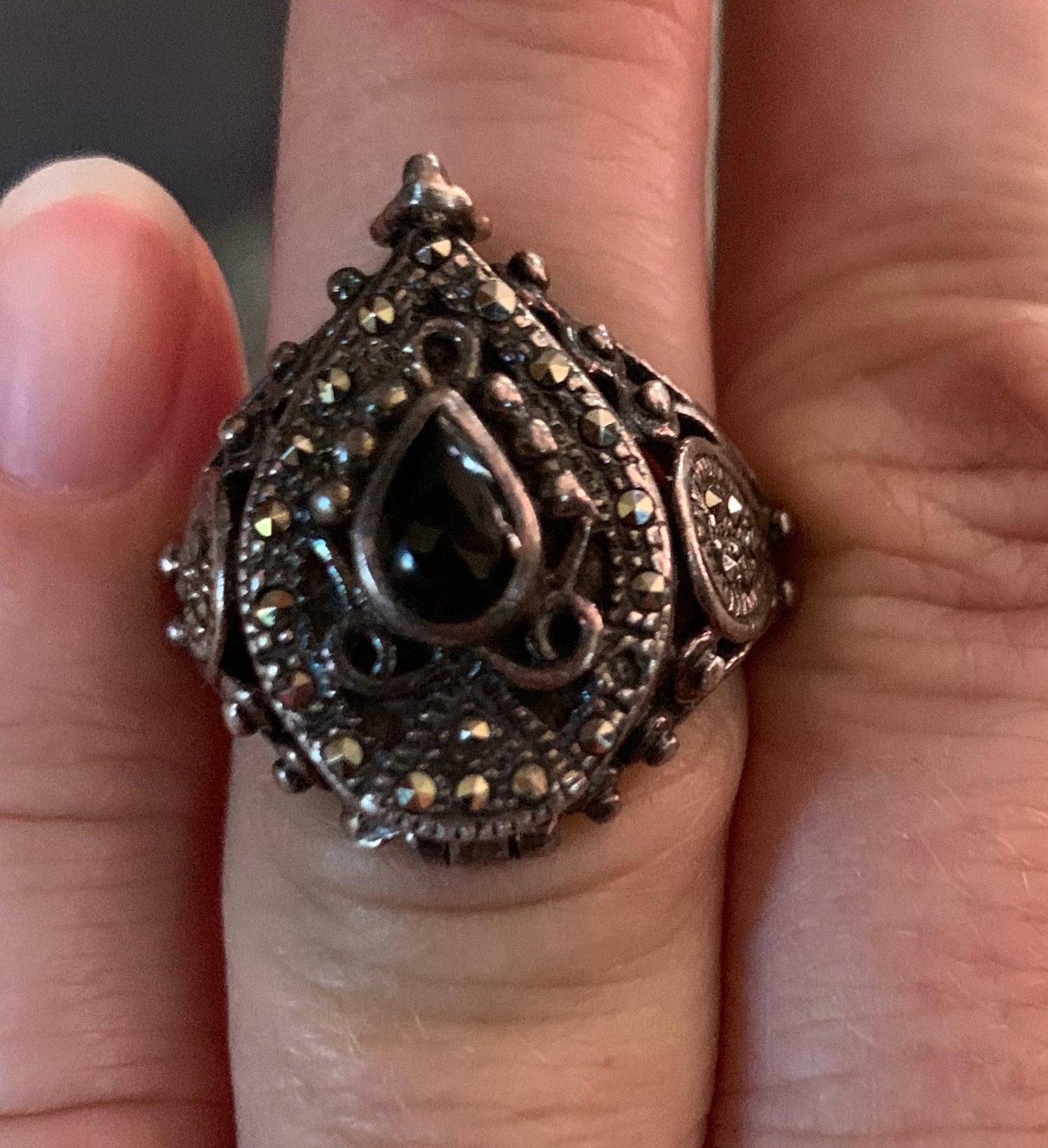 Beautiful Ladies Turkish Sterling Silver Black Onyx and | Etsy