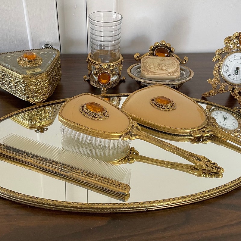 Antique Vanity Set - Etsy