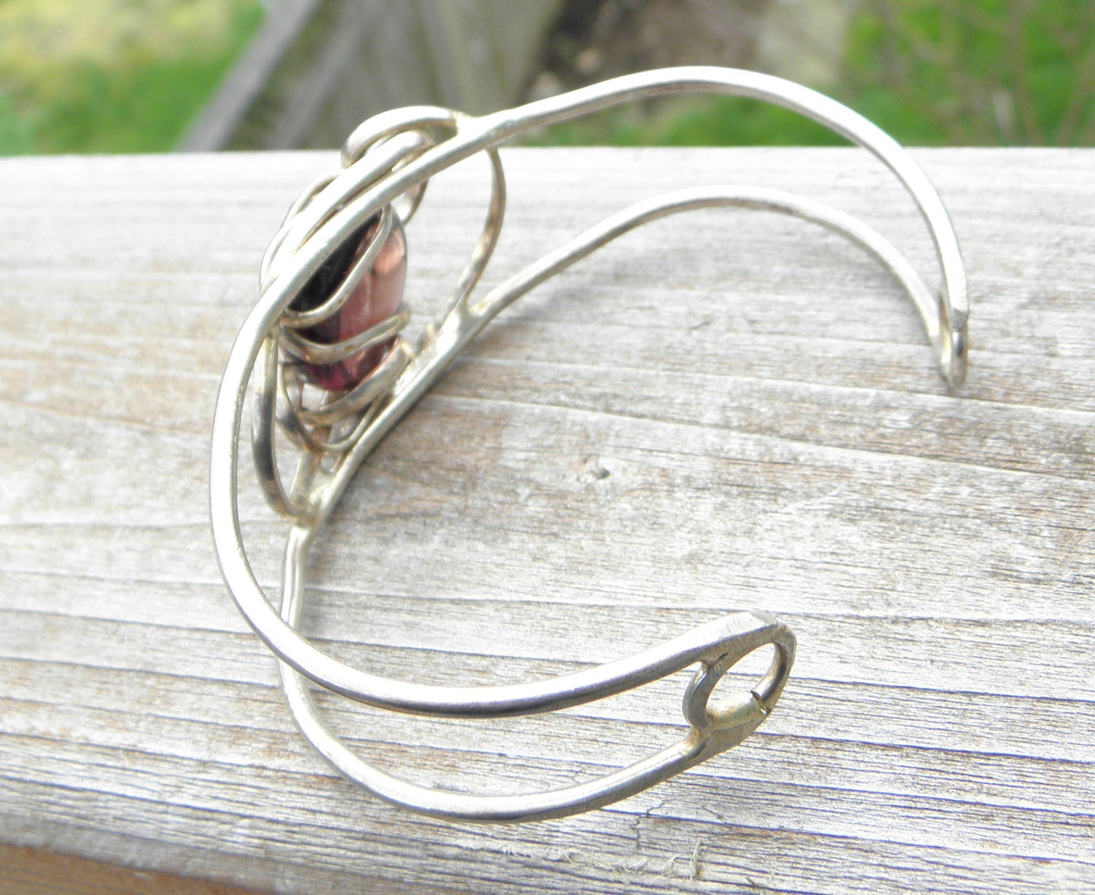 Unique Vintage Sterling Silver Wire Wrapped Bracelet With | Etsy