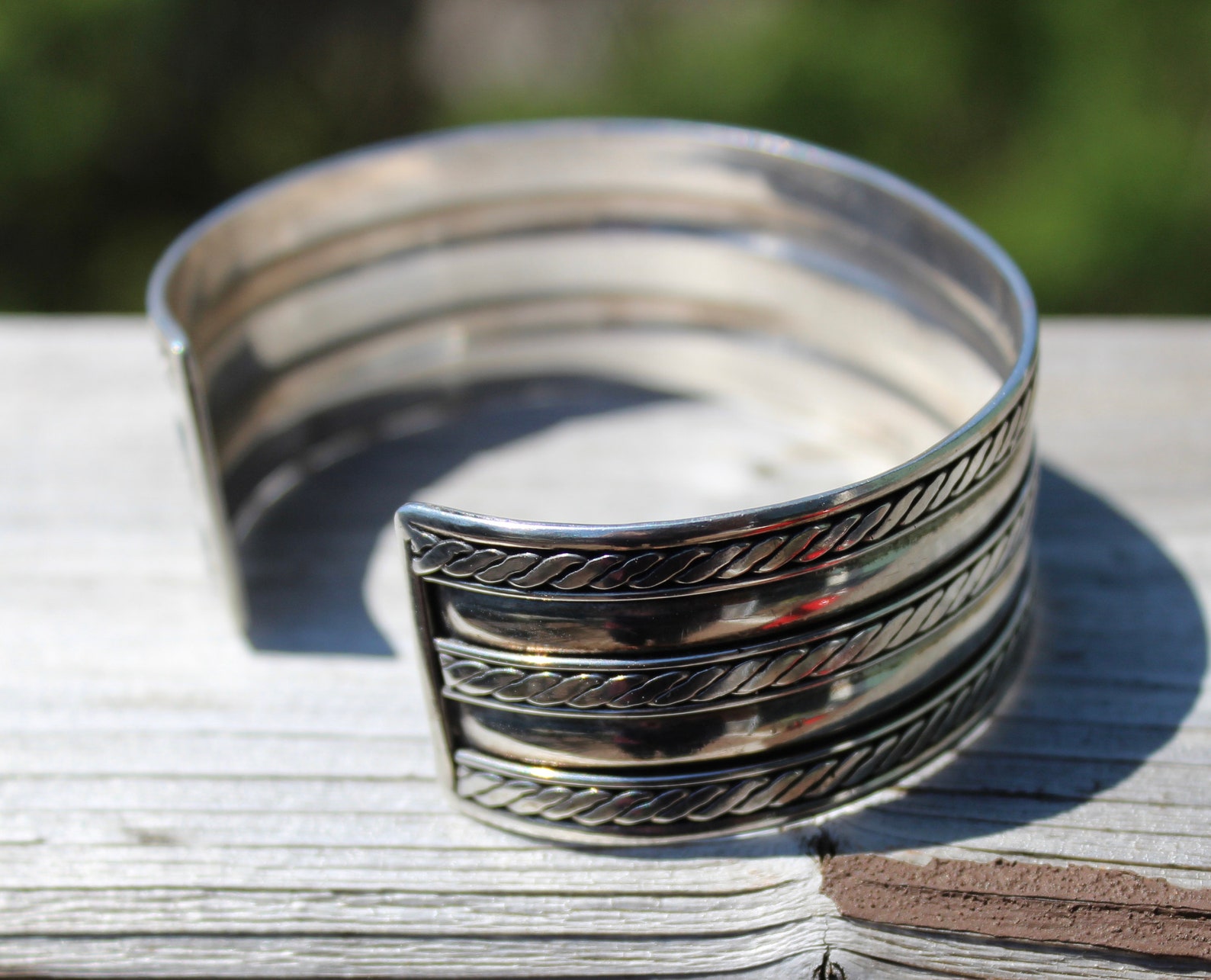 Beautiful Vintage Sterling Silver Cuff Bracelet | Etsy