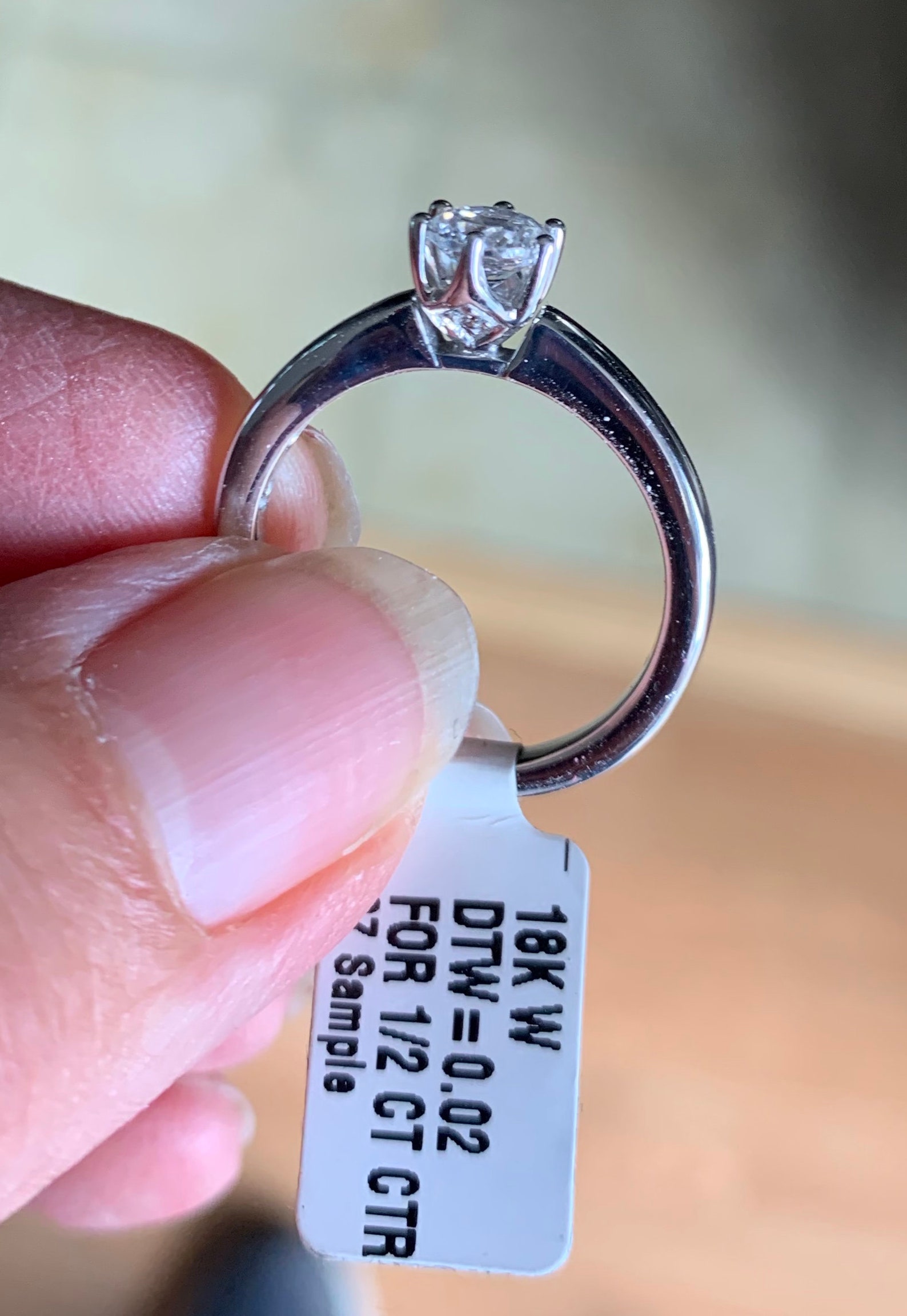 Vintage Jewelers Sample Solid 18k Gold Diamond 1/2 Ct CZ Ring - Etsy