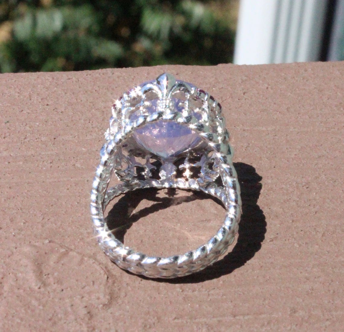 Judith Ripka Sterling Silver Pink Quartz Rhodolite Garnet Ring | Etsy