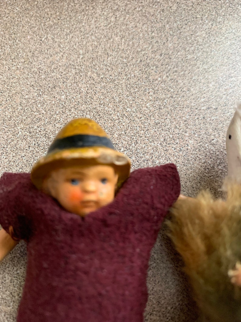 Antique Chalkware Dolls Pair With Jointed Arms Made in Germany - Etsy