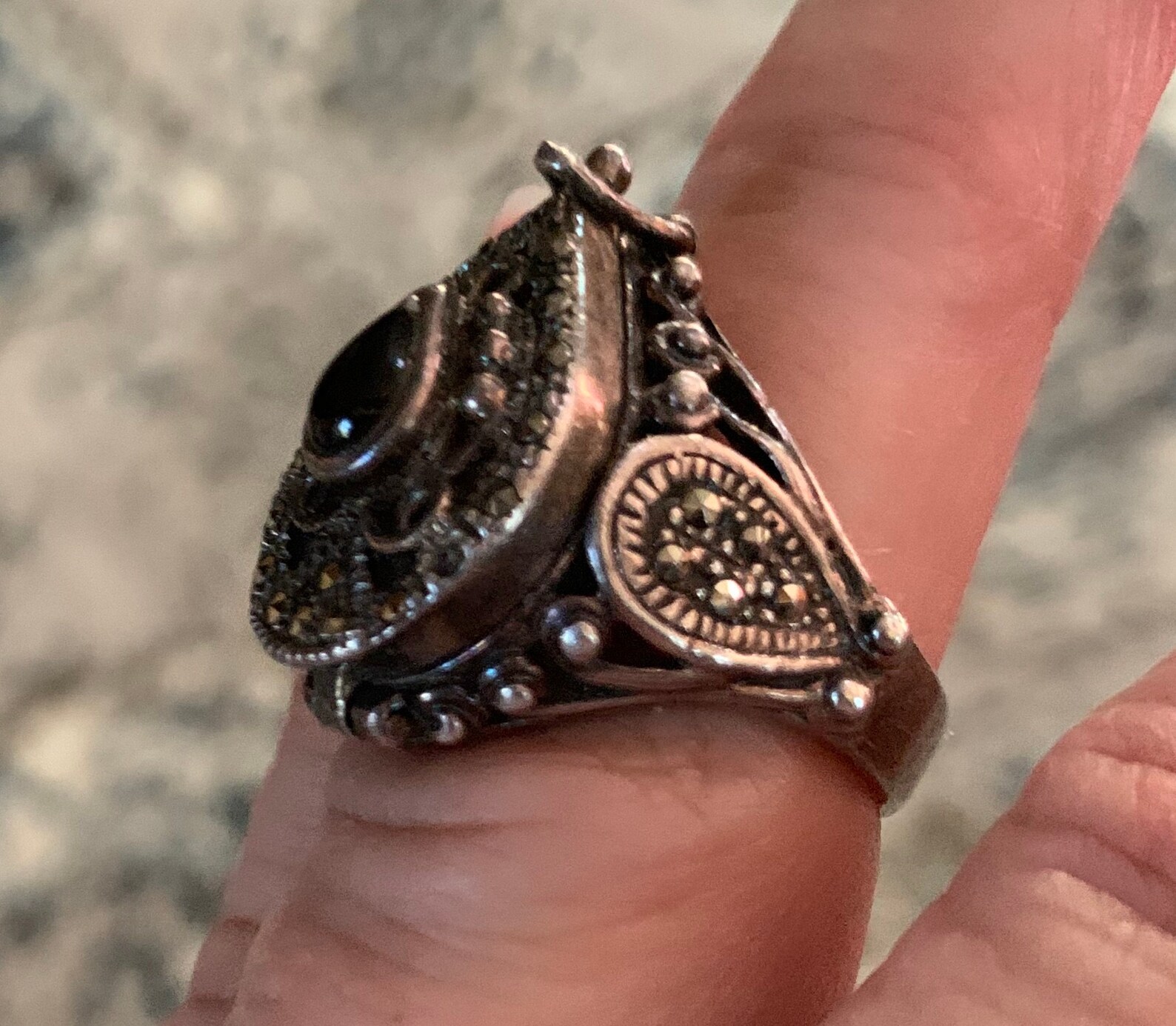 Beautiful Ladies Turkish Sterling Silver Black Onyx and - Etsy