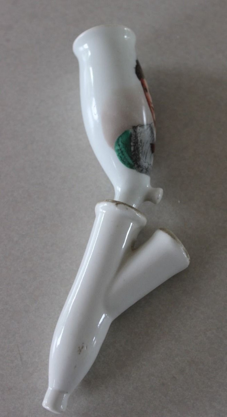 Antique German Porcelain Pipe With Portrait Painted Girl Lady - Etsy