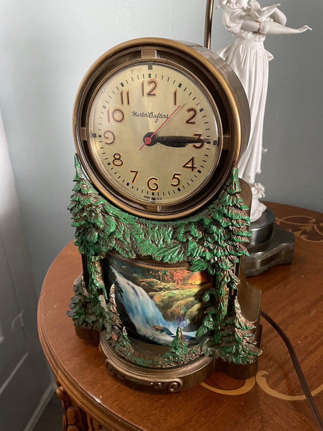 Mastercrafters Vintage Waterfall Clock Model 344 1950's Working Mid ...