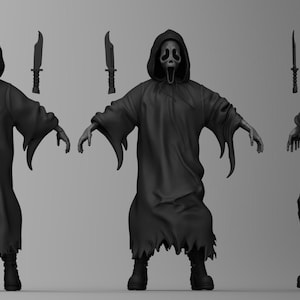 Phantom Scream Mask – Horror Slasher STL 3D Printing Model (digital ...