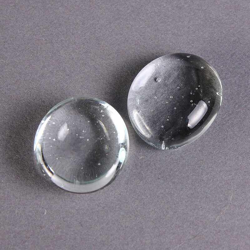 Flat Glass Clear Cabochons - Etsy