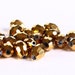 Gold Rice Beads Electroplated Metallic Gold Beads Faceted Glass Oval ...