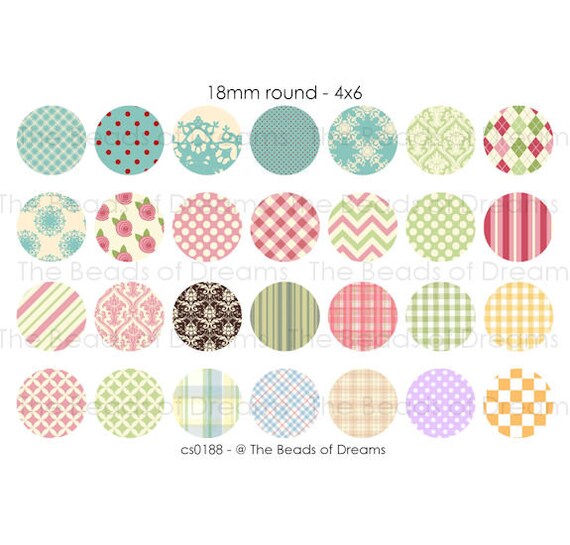 18mm Circle Round Shabby Chic 4x6 Shabby Chic Round | Etsy