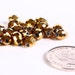 Gold Rice Beads Electroplated Metallic Gold Beads Faceted Glass Oval ...