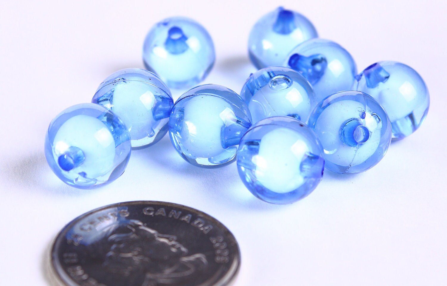 12mm Blue Miracle Beads Bead in Bead Faceted Cube Beads - Etsy