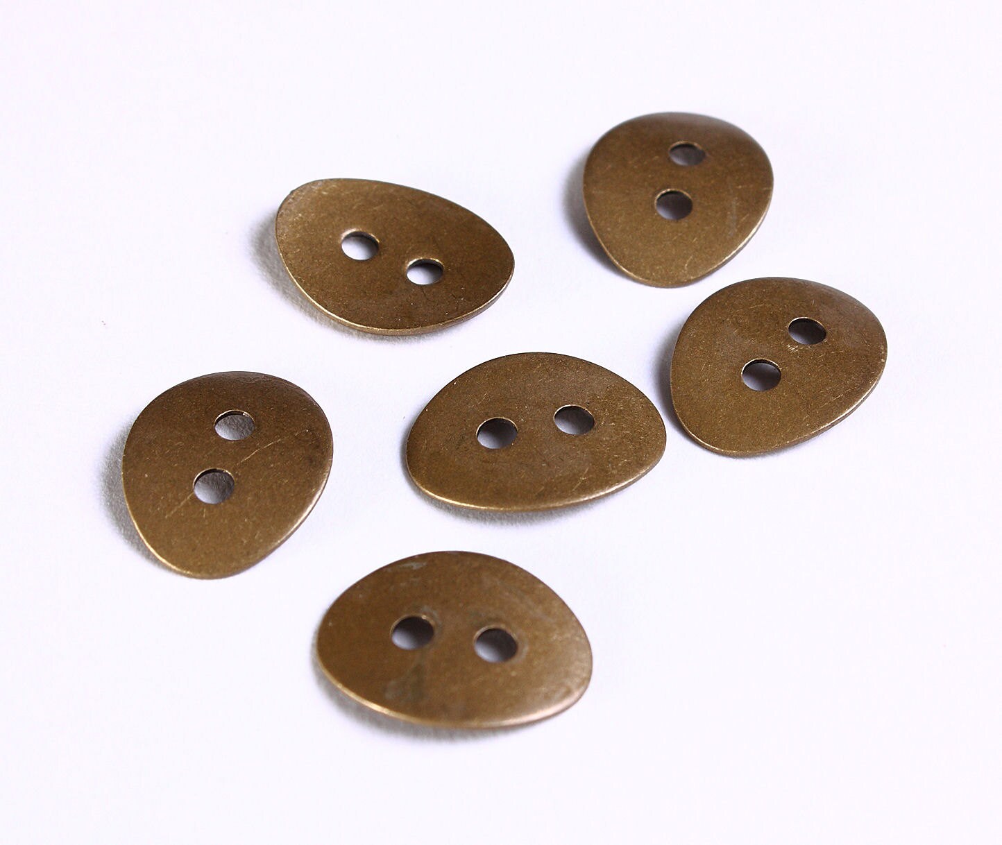 Antique Brass Button - Metal Button - Oval Button - 14mm X 10mm (1090 ...