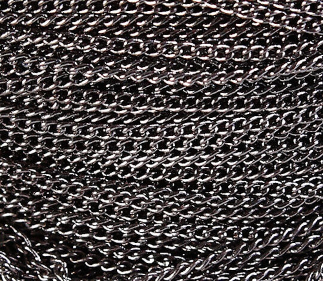 Gunmetal Chain - Black Twist Chain - 2mm X 1mm (600) - Etsy