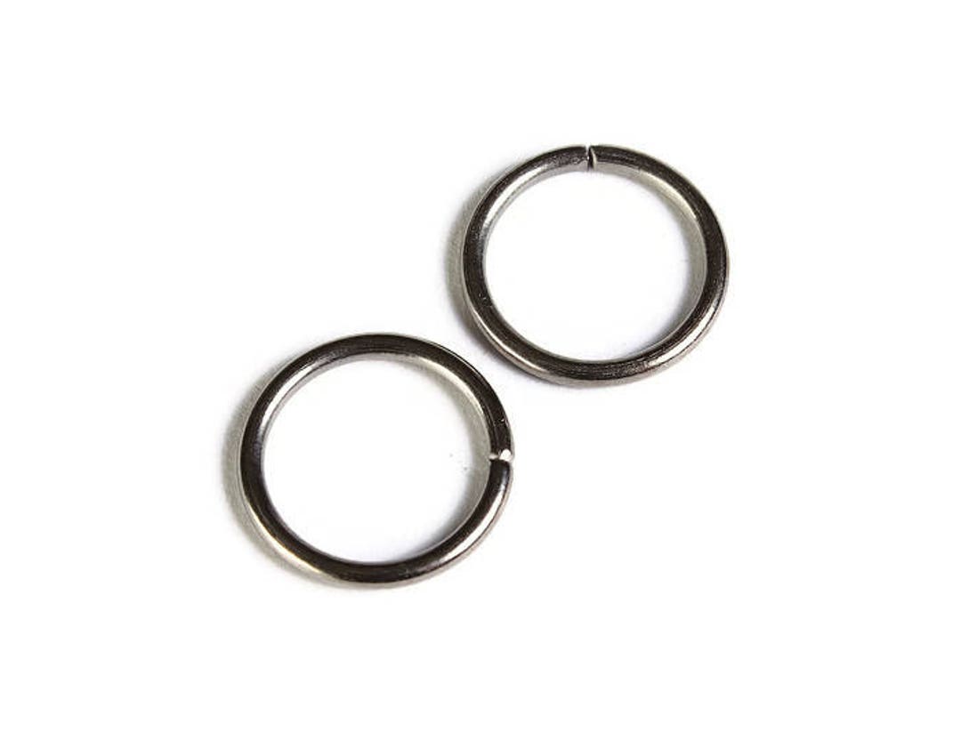 14mm Gunmetal jump rings 14mm black jumpring open round jump ring 1830 ...