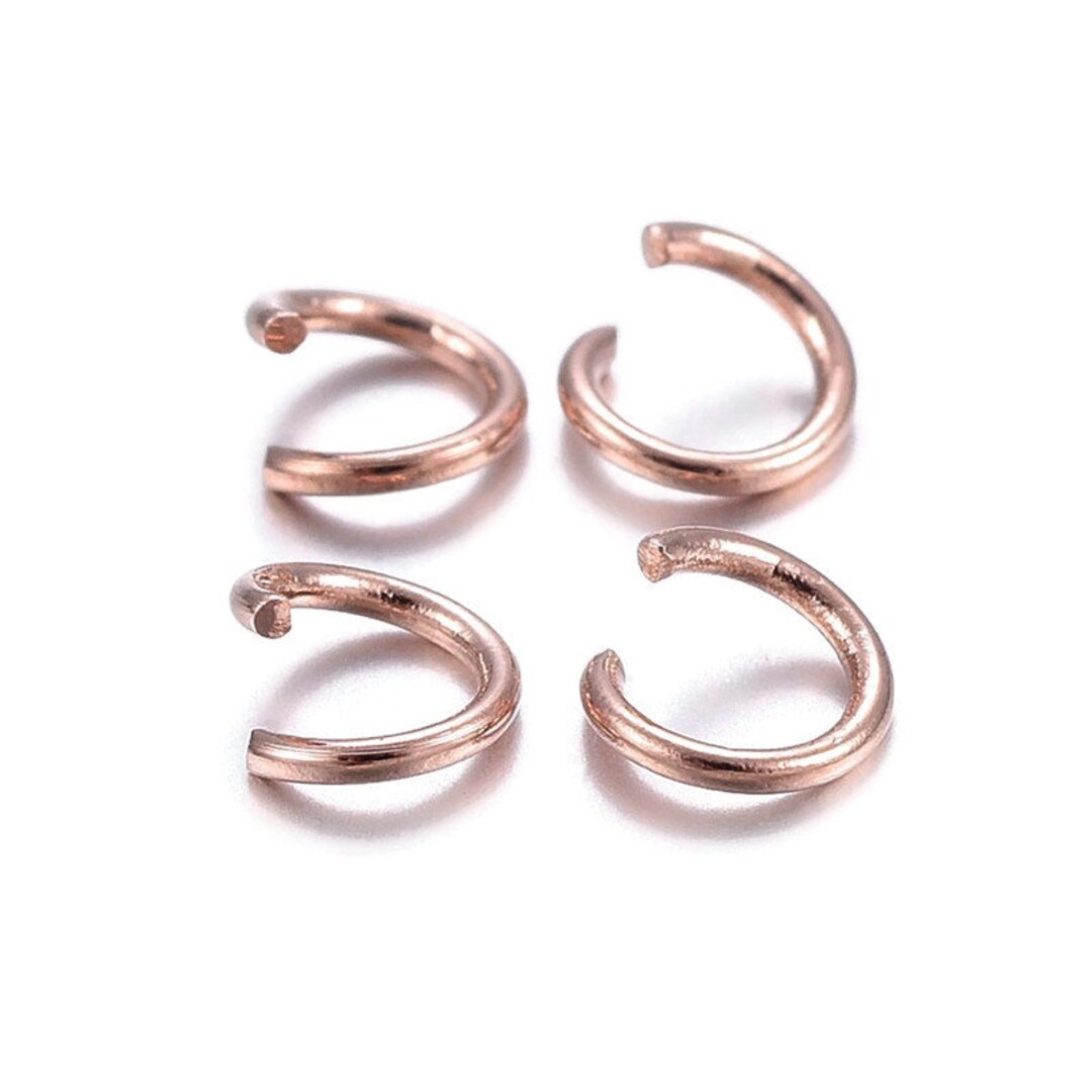 6mm Stainless Steel Jumprings Rose Gold Color Jump Rings 304 Stainless ...