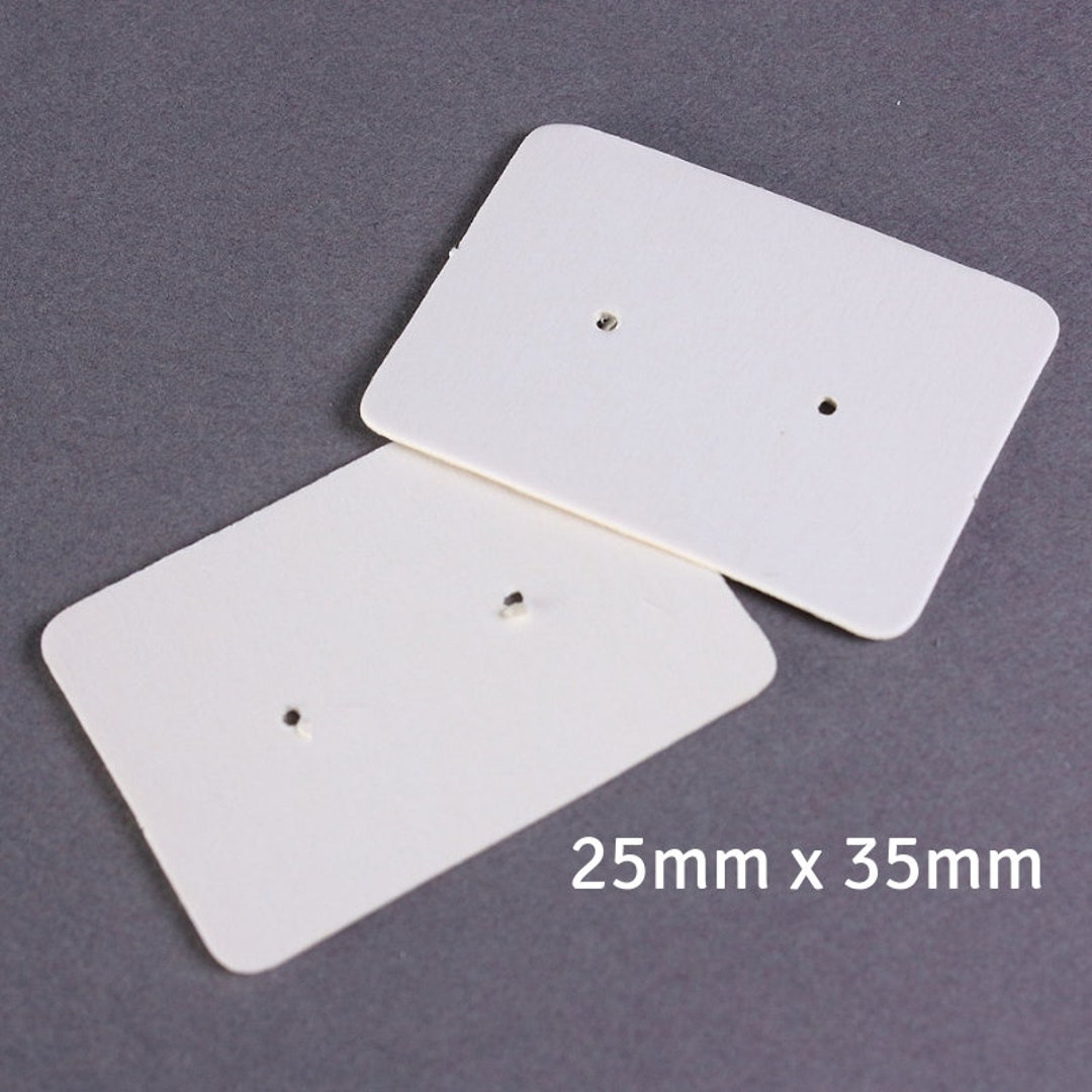 White Earring Cards White Post Earring Card Kraft Paper Stud Earrings ...