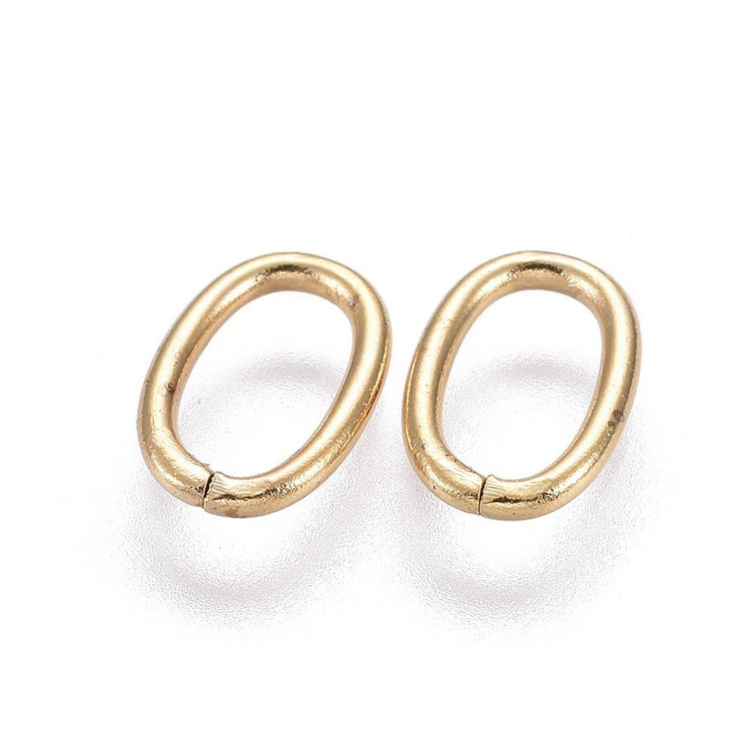 10mm X 6mm Stainless Steel Jumprings - Gold Color Jump Rings - 304 ...