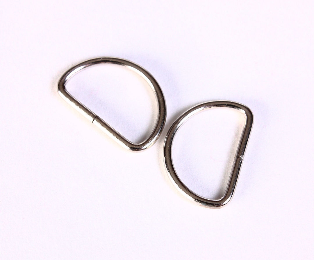 D Shape Jump Rings Key Chains Findings Silver Tone 20mm X 13mm Cadmium ...