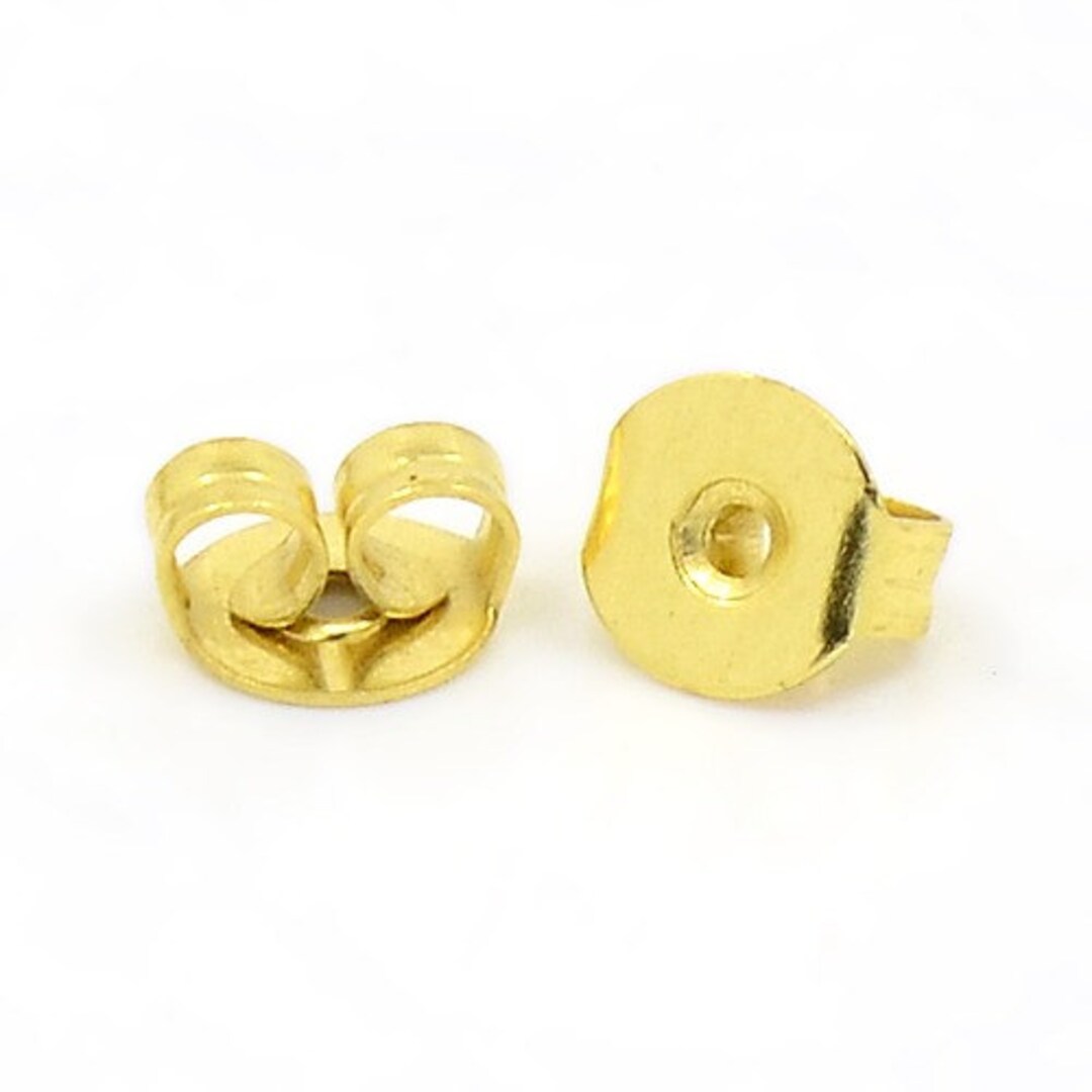 Earring Back Stopper Gold Tone Earring Stopper Earnut Ear Stud Back ...