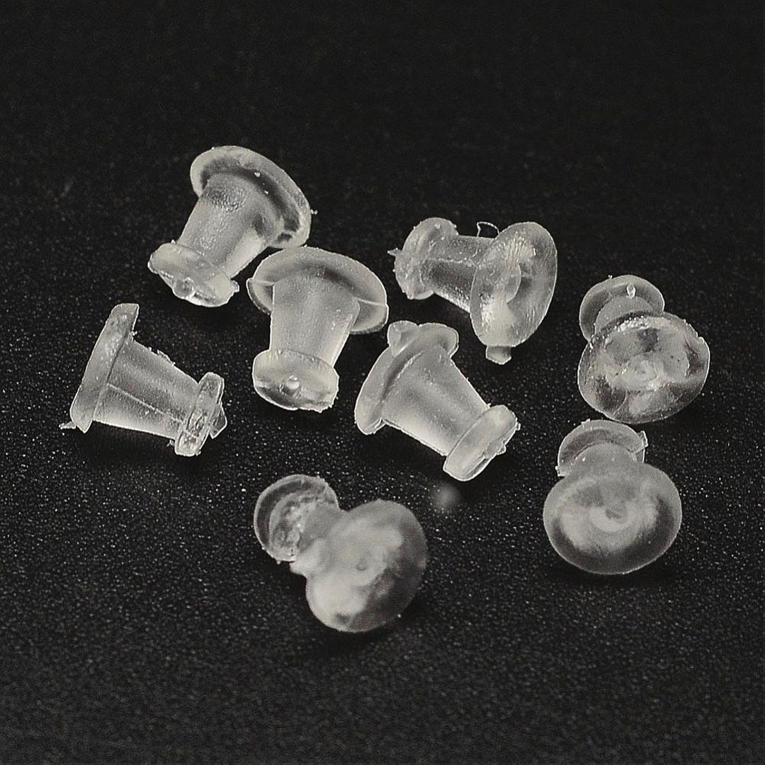 Earring Back Stopper - Earring Stoppers Rubber Clear - Earnuts Earrings ...