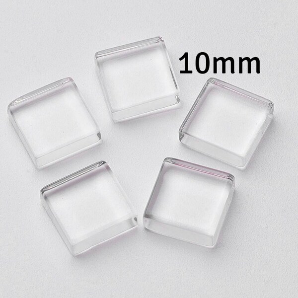 10mm Square Glass Tile - Etsy