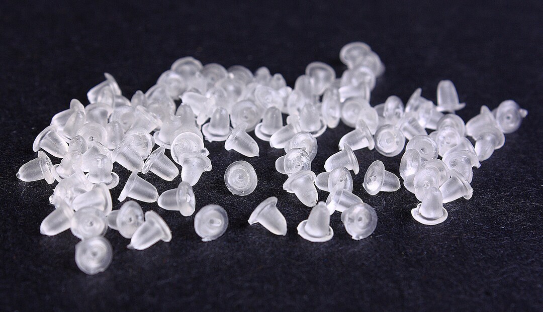 Earring Back Stopper Earring Stoppers Rubber Clear Bullet Stopper ...