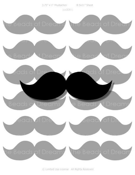 Printable Mustache Pattern