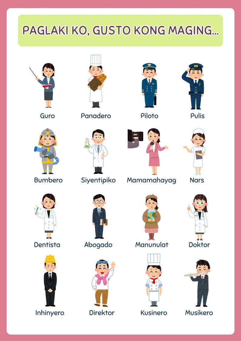 Tagalog Educational Posters for Kids | Filipino Heritage Learning Wall ...