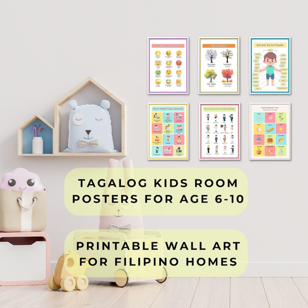 Tagalog Educational Posters for Kids | Filipino Heritage Learning Wall ...