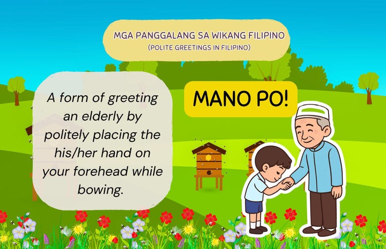 Filipino Polite Greetings Flashcards – Tagalog–english Courtesy ...
