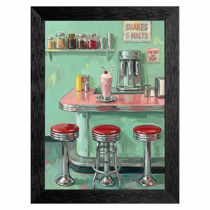 Diner Painting Print - Etsy