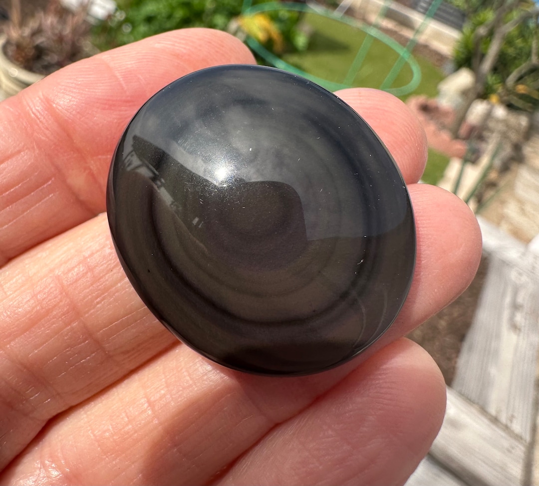 Rainbow Obsidian Cabochon. Concentric Eye. Long Oval Cabs. Rainbow ...