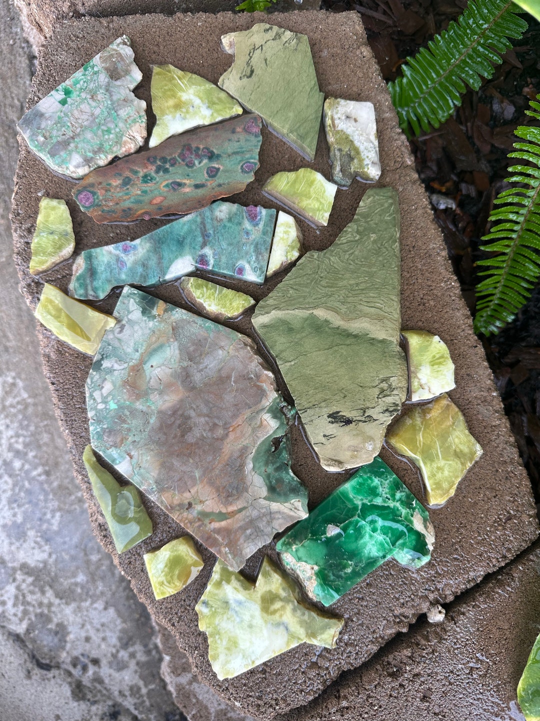 Lapidary Slab Lot. Rock Slabs. Mixed Green Lot #1. Rock Hound. Bargain ...