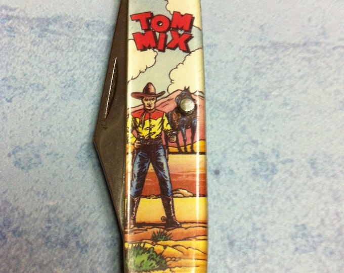 Tom Mix Pocket Knife. Vintage Pocket Knife. Vintage Knife. TV Cowboy ...