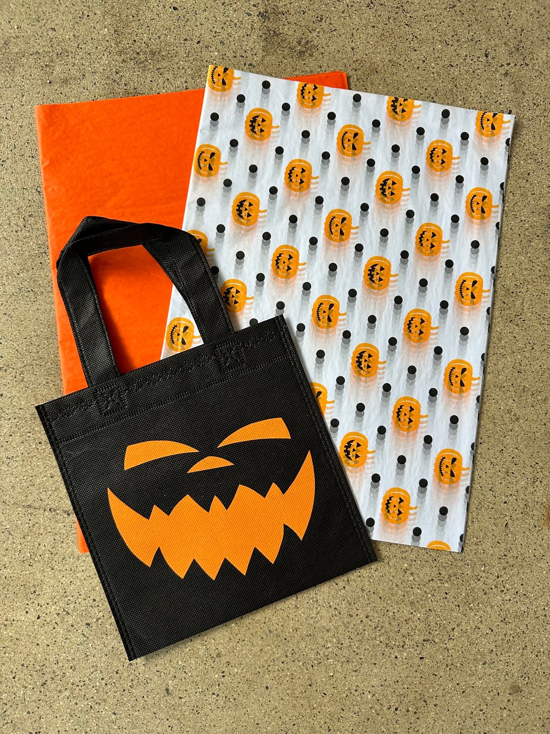 Halloween Tissue Paper. Jack-o-lantern Pouch. Gift Party Jewelry ...