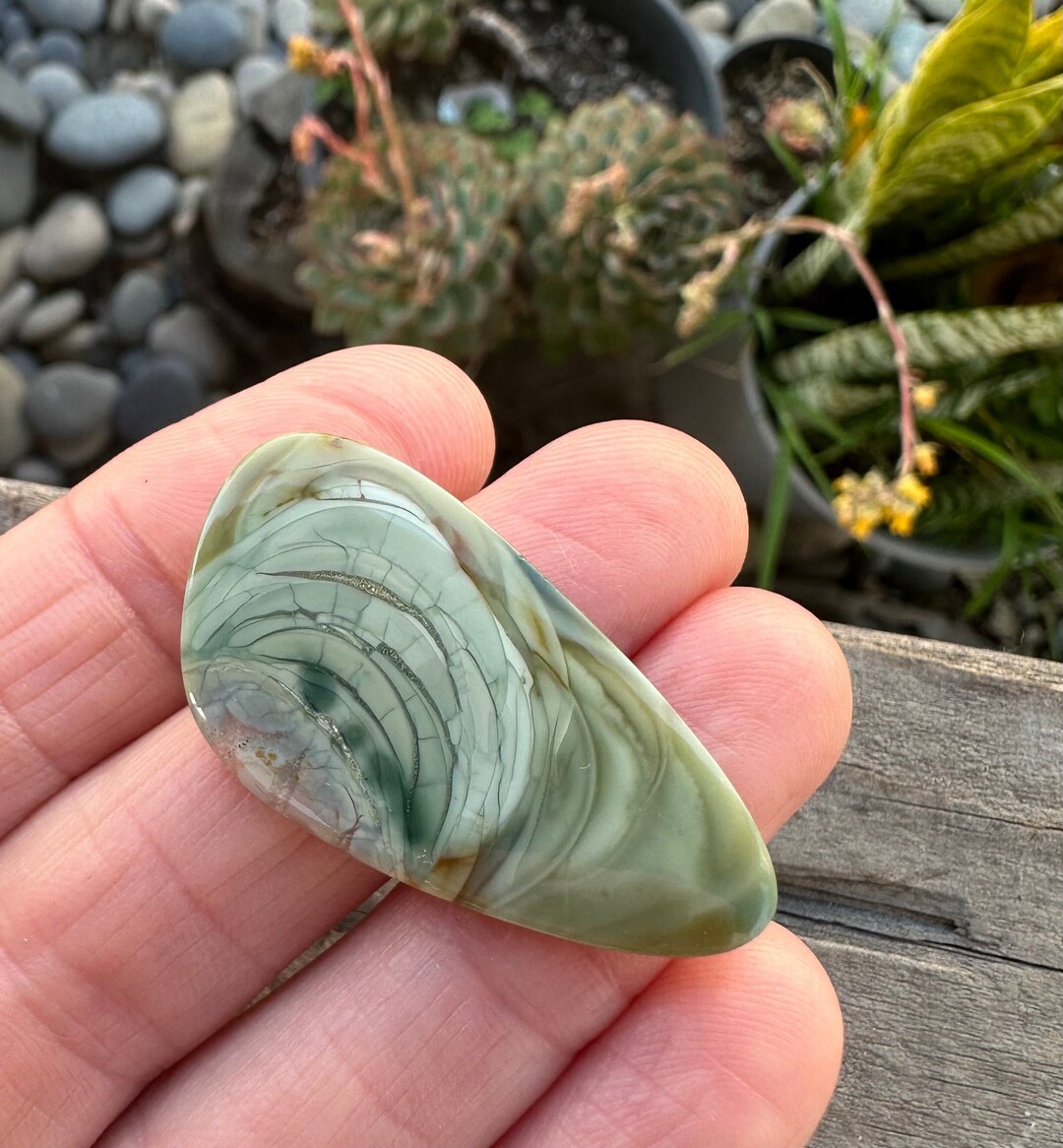 LARGE Imperial Jasper Cabochon. Royal Imperial Jasper. Long Teardrop ...