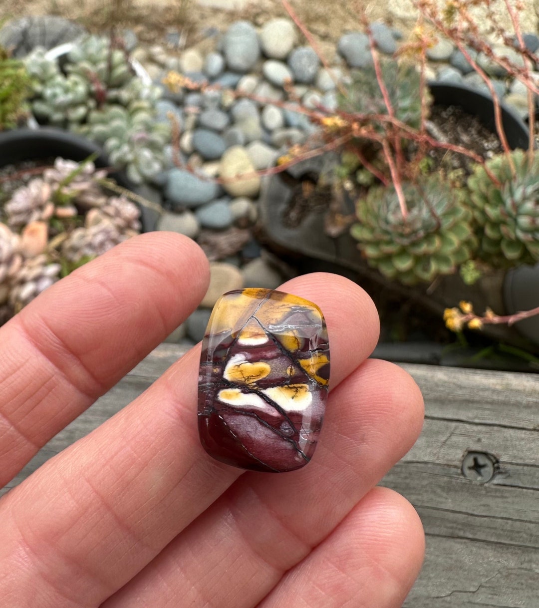 Rectangle Shaped Australian Mookaite Cabochon. Brecciated Mookaite ...