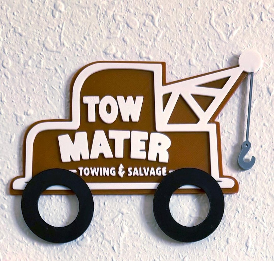 Cars Tow Mater Wall Sign | Tow Mater Logo Sign | Cars Inspired Room ...