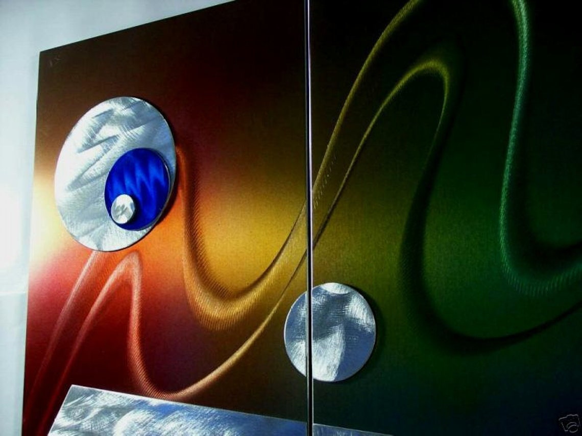 Rainbow Art Metal Wall Art Painting Decor Abstract Sculpture - Etsy