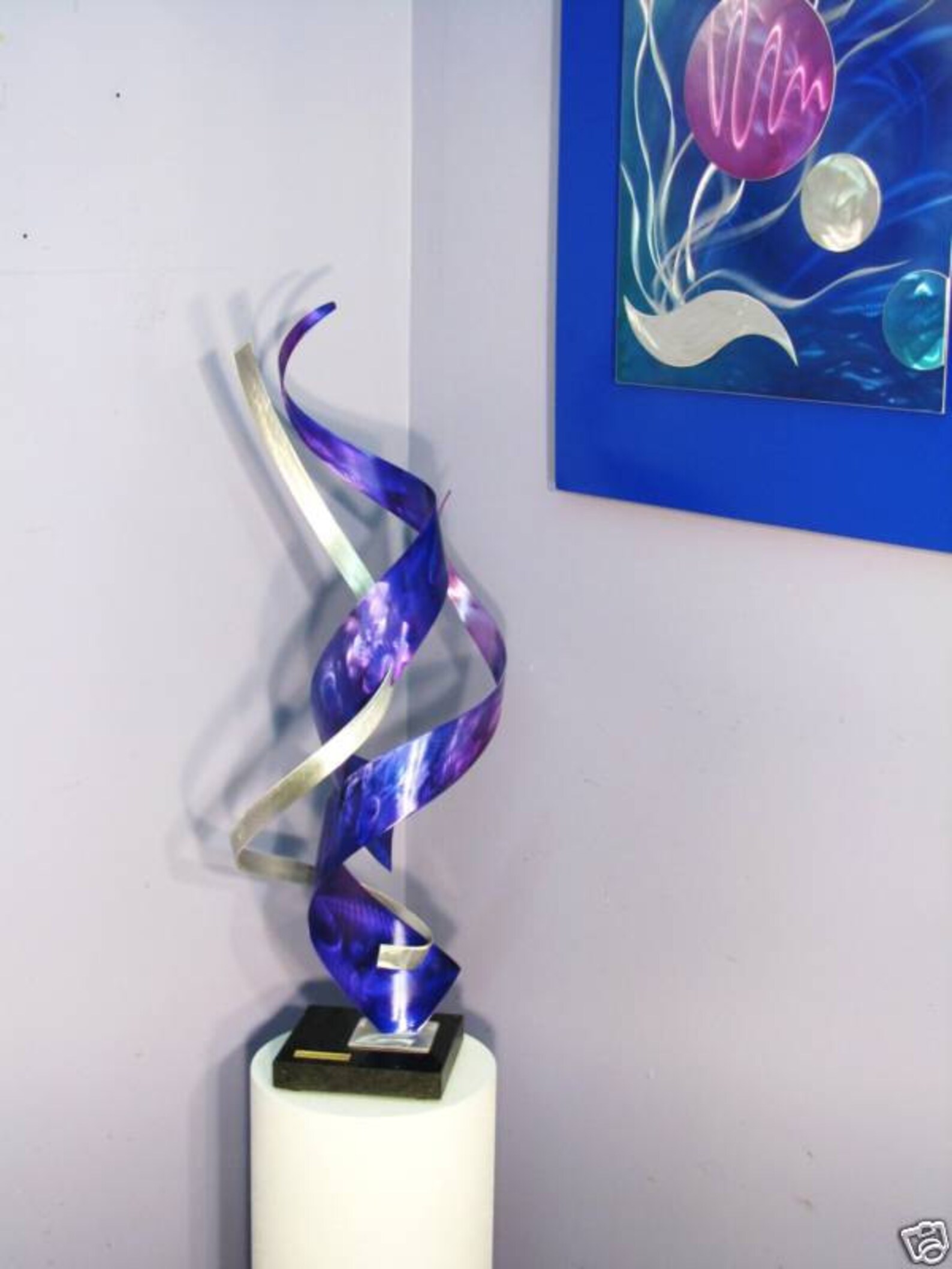 Alex Kovacs Abstract Modern Metal Art Decor Painting on Table Sculpture ...