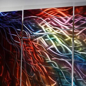 Alex Kovacs Large Multi Panel Painting on Metal Wall Art Decor, Metal ...
