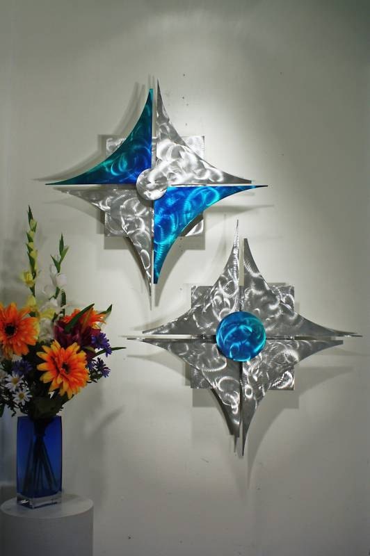 Abstract Stars Metal Wall Art Set of 2 Metal Sculptures - Etsy