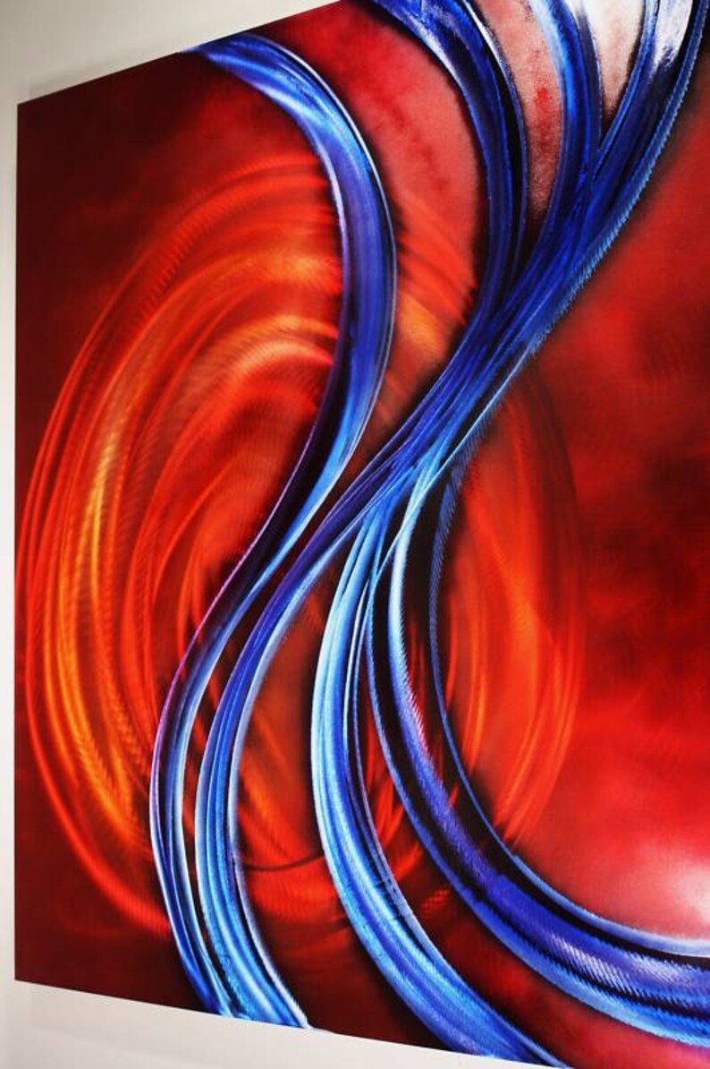 Alex Kovacs Modern Metal Wall Art Painting, Metal Wall Sculpture W86 - Etsy