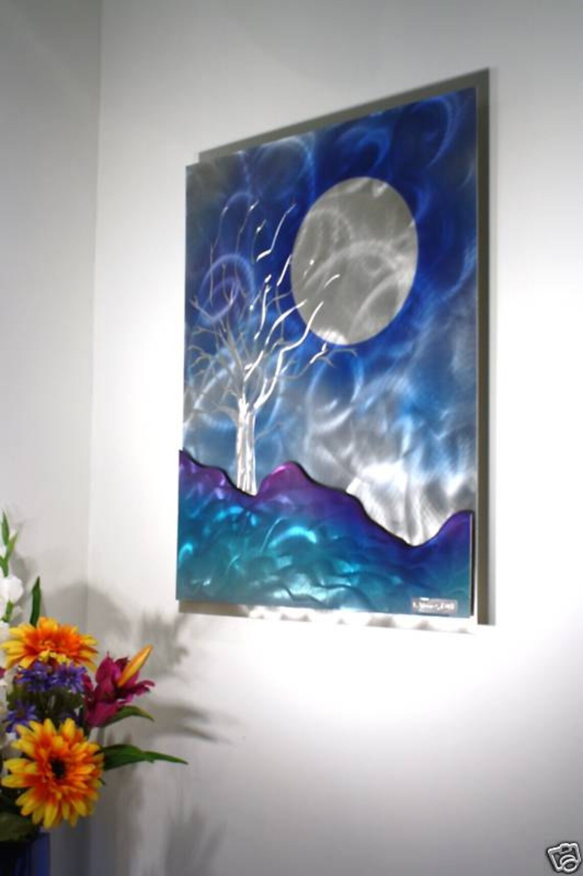 Alex Kovacs Modern Tree Painting on Metal Wall Art Abstract - Etsy