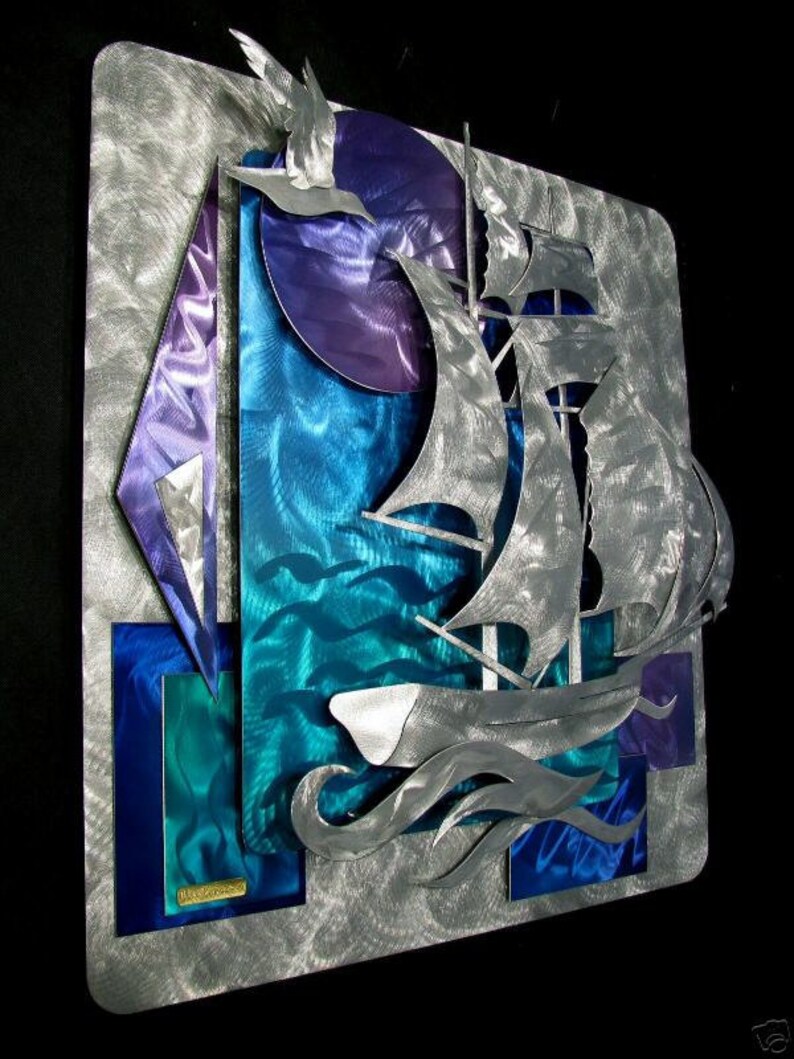 Abstract Modern Metal Wall Art Ship Sculpture Home Decor - Etsy