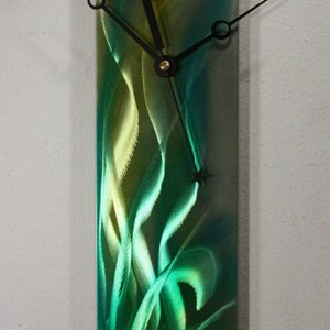 Alex Kovacs Green Modern Metal Wall Sculpture Unique Abstract Art Clock ...