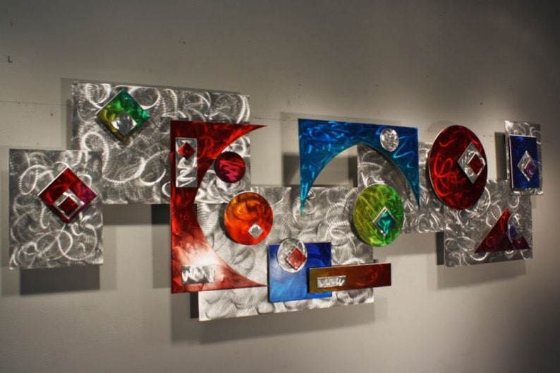 Alex Kovacs Multi Color Metal Wall Art Modern Metal Wall - Etsy