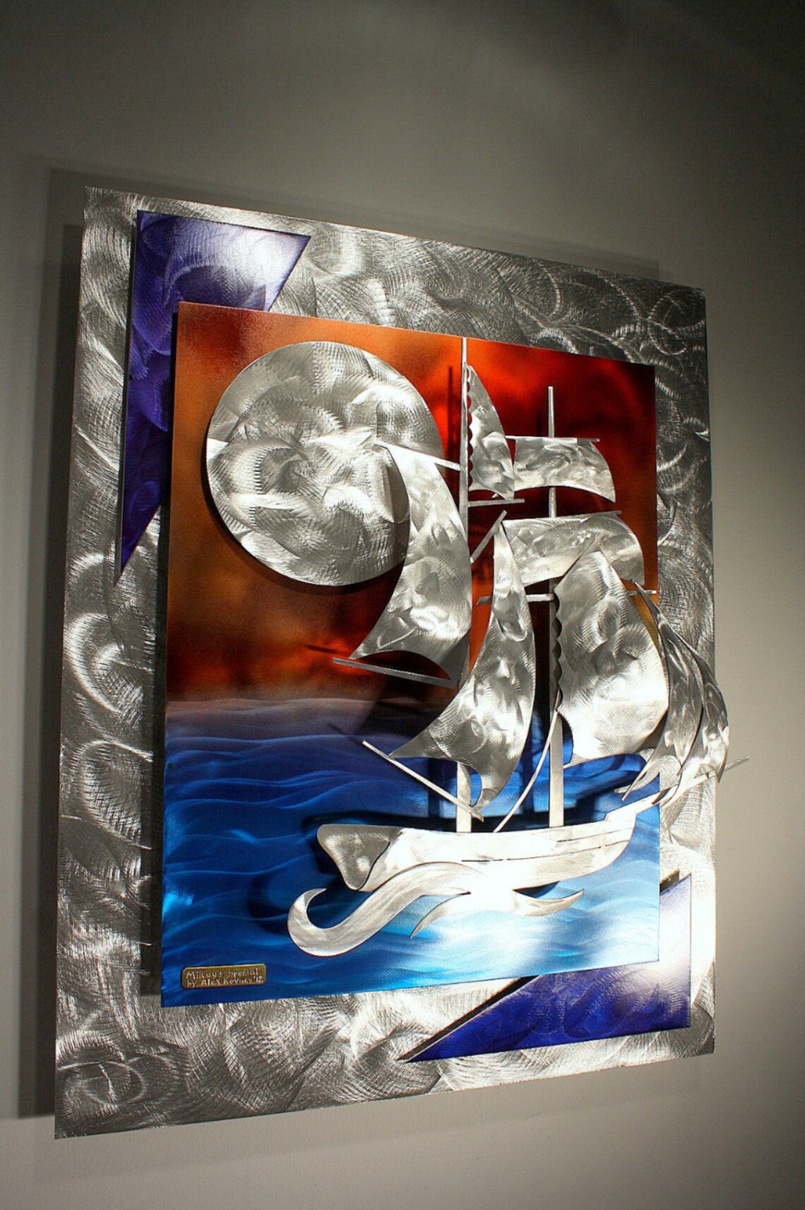 Alex Kovacs Original Art Metal Wall Sculpture Abstract Ship | Etsy