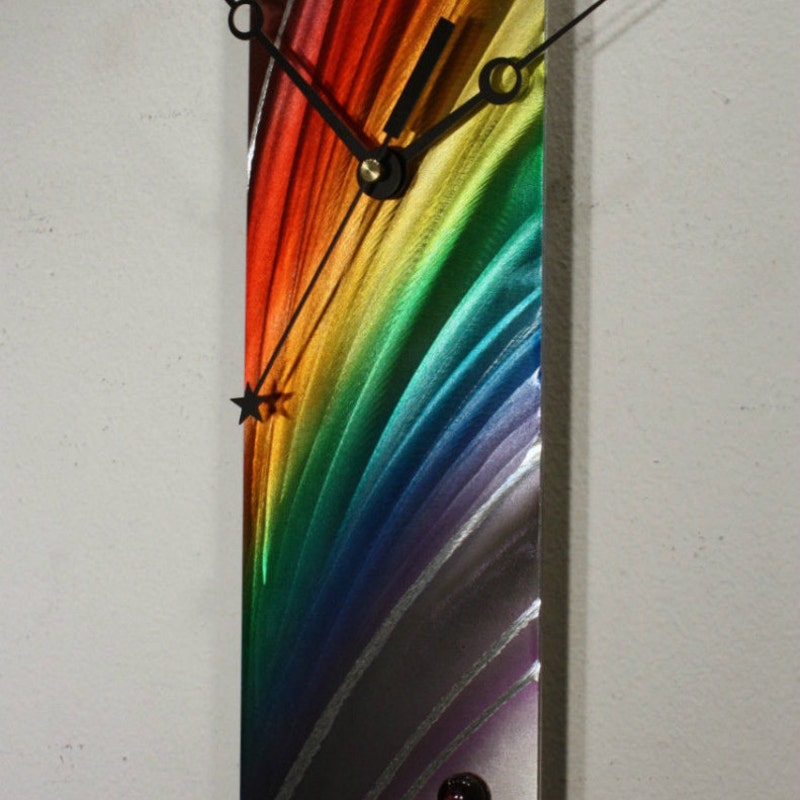 Rainbow Wall Clock - Etsy
